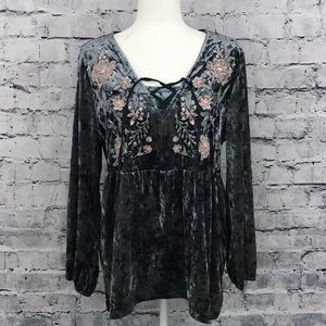 Style & Co. | Tops | Style Co Crushed Velvet Top 122 | Poshmark